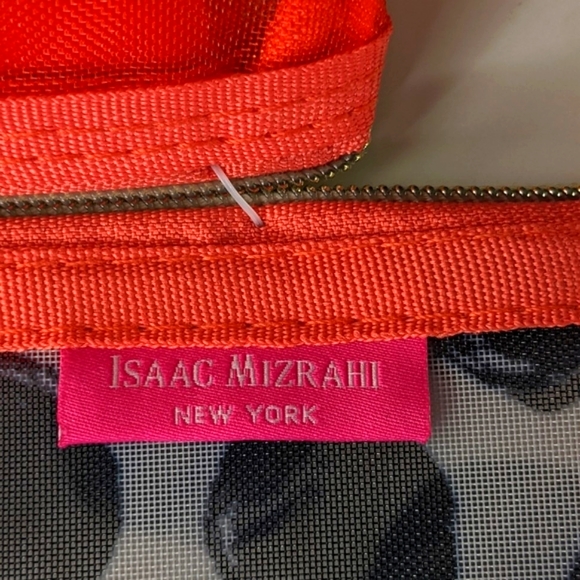 Isaac Mizrahi | Bags | Isaac Mizrahi Nip 3 Piece Mesh Travel Pouch Set Polka Dot Black White ...